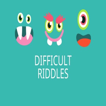 Riddles as ice breaker in the middle of the class | PPT