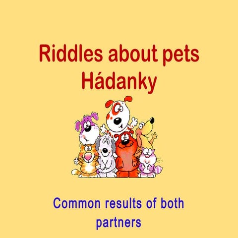 Riddles about pets 1 | PPT