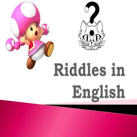 Riddles in english | PPTX