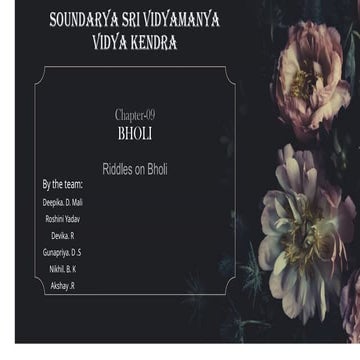 riddles on bholi.pptx bholi class 10 ncert | PPTX