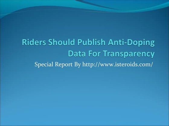 Doping Ban Of Amateur Rugby Union Player Doubled By CAS | PPT