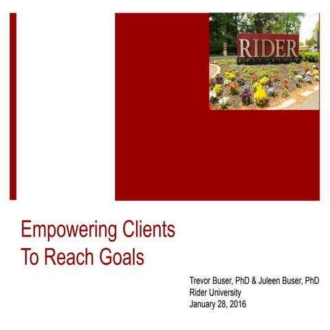 Empowering Clients to Reach Goals: Life Coaching | PPTX
