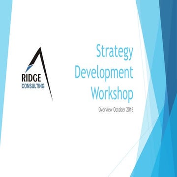 Ridge Consulting - Business Transformation Workshop - Overview | PPTX