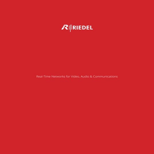 RIEDEL Communications Catalogue Spring 2017 (English) | PDF