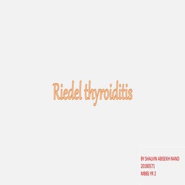 Riedel thyroiditis | PPT