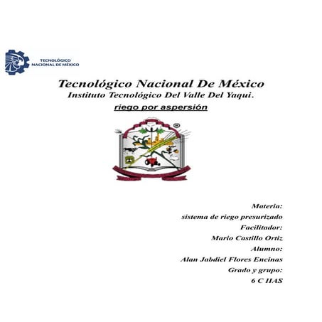 diseño riego por aspersion | PDF
