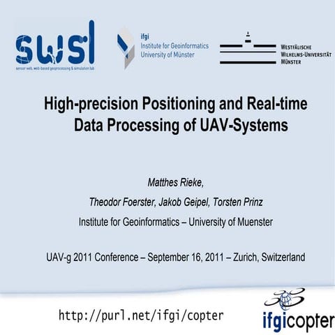 High-precision Positioning and Real-time Data Processing of UAV-Systems | PDF