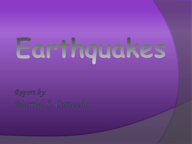 Earthquake ppt | PPTX