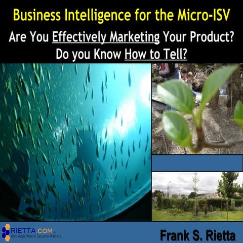 Rietta Business Intelligence for the MicroISV | PPT