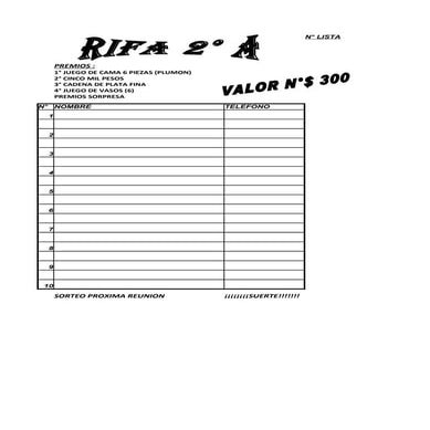 Rifa 2ºa | PDF