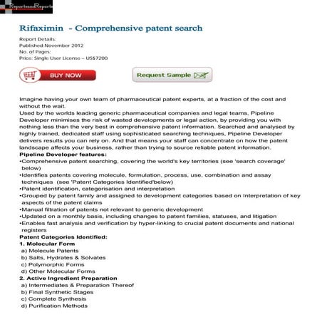 Rifaximin - Comprehensive patent search | PDF