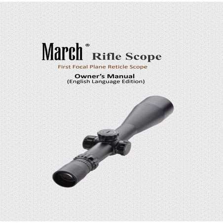Rifle Scope Instruction Manual FFP | Optics Trade | PDF