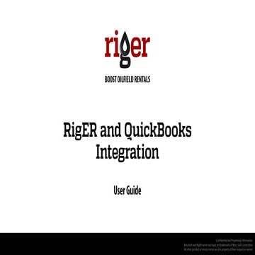 RigER and QuickBooks Integration | PDF