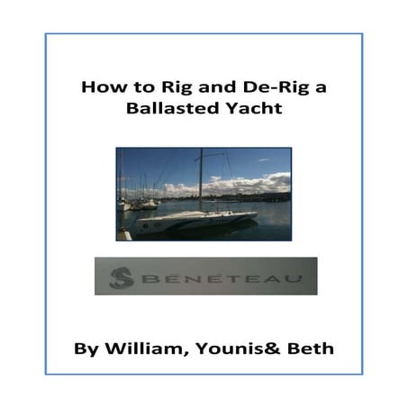 Rigging and derigging a keel boat instruaction assingment | DOCX