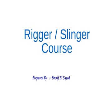 Rigging and lifting | PDF