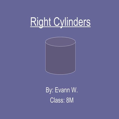 Right Cylinders | PPT
