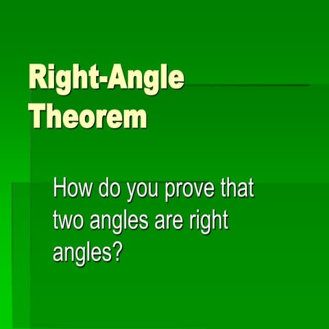 Right angle theorem | PPTX