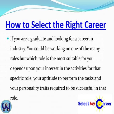 Right career selection | PPTX