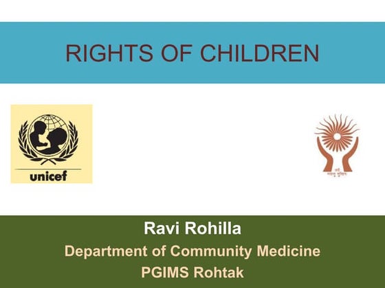Module 01 introduction to child rights | PPTX