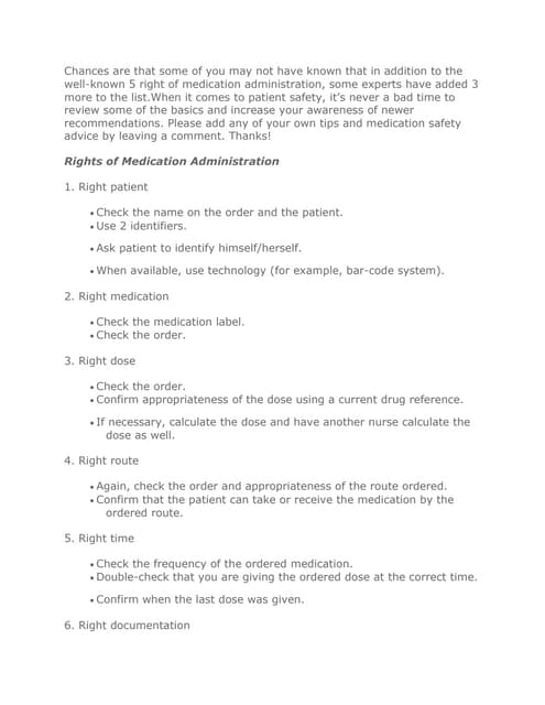 7 Rights of Medication administration.pptx | Pharmaceutical Drugs ...