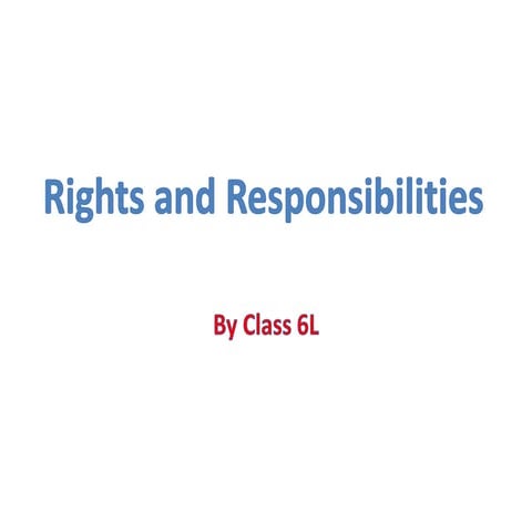 Rights and responsibilities | PPTX