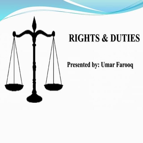 Rights and Duties, Law | PPTX