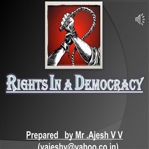 Rights in a democracy class IX | PPT