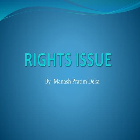 What is Rights Issue by a company? | PPTX