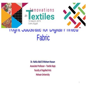 The Right substrate for Fabric Digital printing | PPT