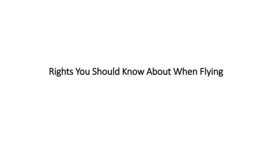 Air Passenger Bill of Rights | PDF | Air Travel | Travel Type