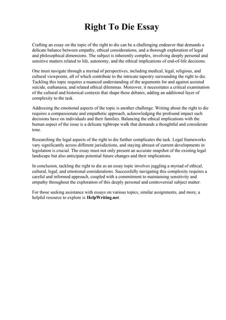 Essay On Mercy Killing.pdf