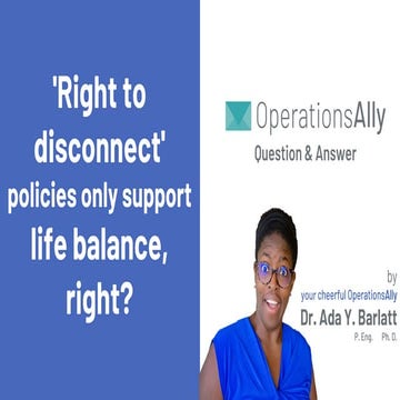 'Right to disconnect' policies only support life balance, right? | PDF