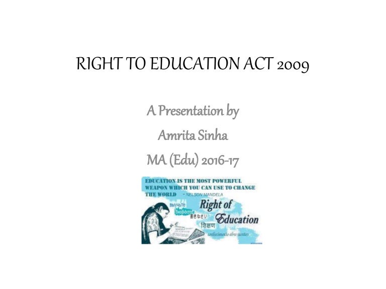Right To Education Act 2009