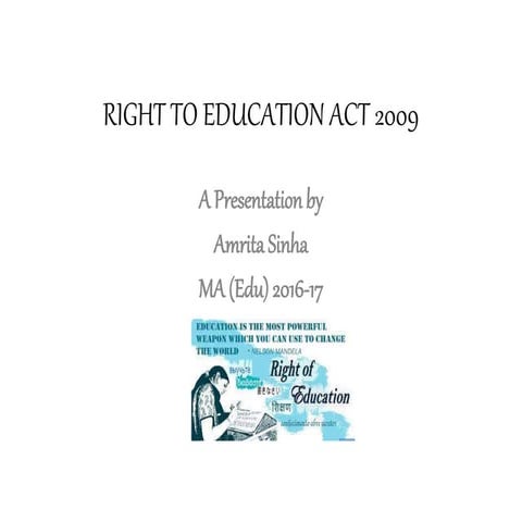 Right to education act 2009 | PPTX