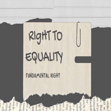 RIGHT TO EQUALITY best ppt for political science under indian ...