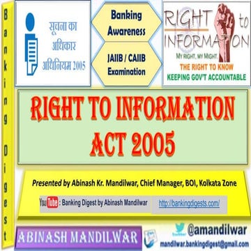 Right to information act 2005 | PDF