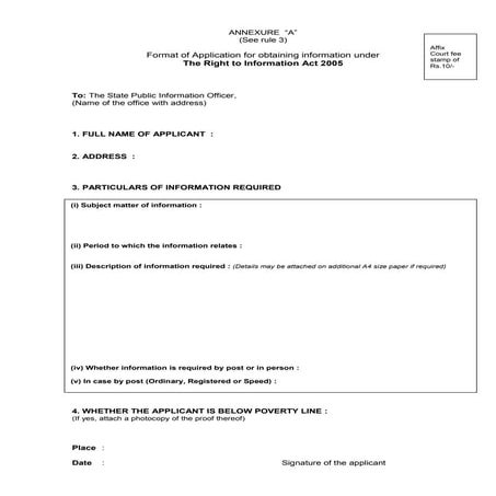 Right to information_application | DOC
