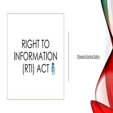 Right to Information (RTI) Act (2005) | PDF