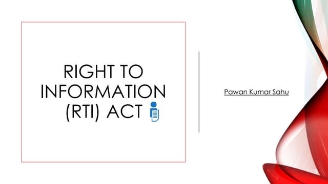 pharmaceutical jurisprudence,Right to Information Act | PPTX