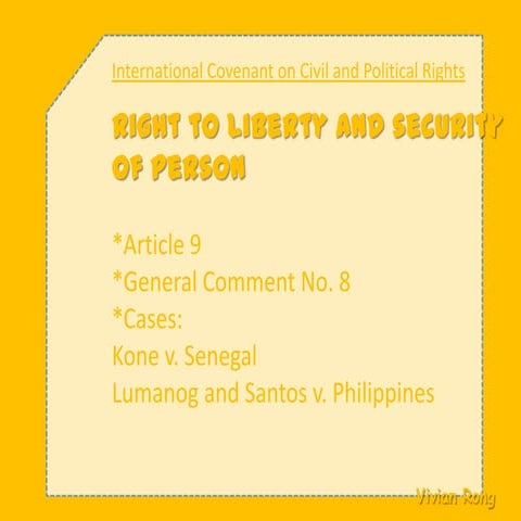 Right to liberty | PPTX