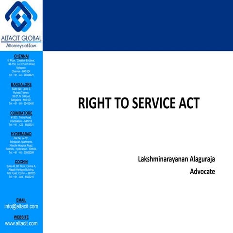 Right to service act | PPTX
