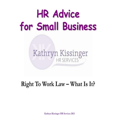 Right To Work Laws Explained | PPTX