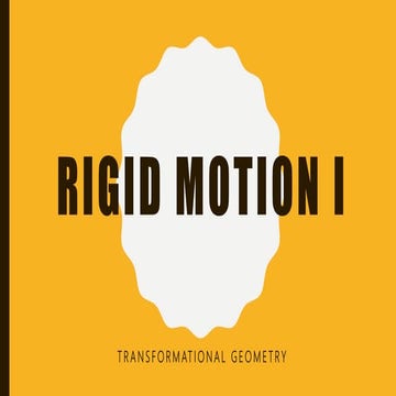 Rigid motion I | PPT