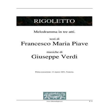 Rigoletto | PDF