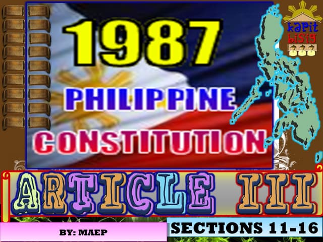 Summary Bill or RIGHTS Article 3 Section 1-22 | PDF