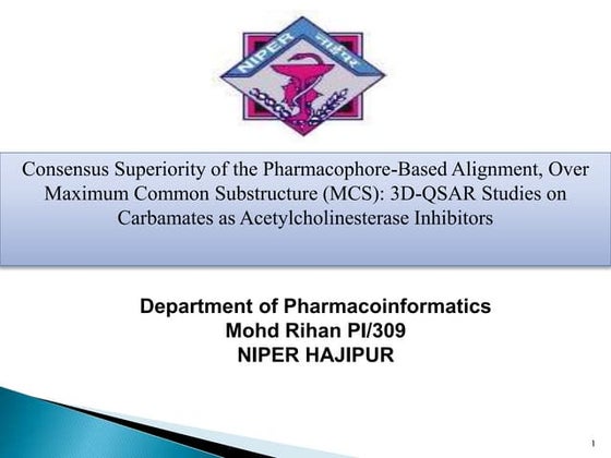 Comfa Comfa Comparative Molecular Field Analysis Ppt