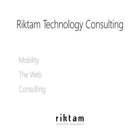 Riktam technologies company profile + portfolio | PDF