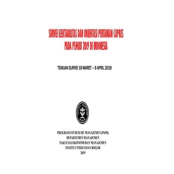 Survei FEM IPB tentang Pilpres 2019 | PPT