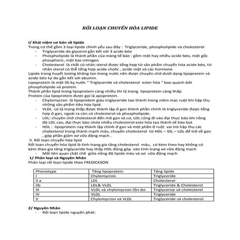 Chuyển hóa lipid | PDF