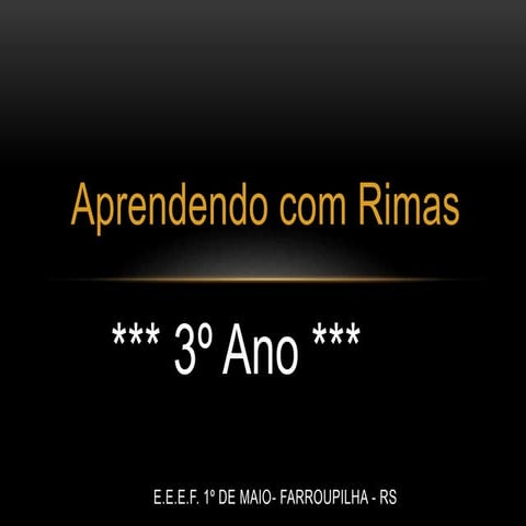 Rimas 3º ano | PPTX